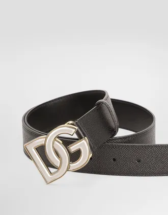 Dolce & Gabbana Alpine Calfskin Belt - Mann G&uuml;rtel Schwarz 120