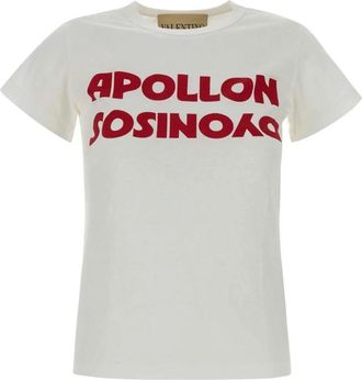 Valentino Garavani Femme, Tops, Blanc, Taille: 40 FR T-shirt en coton