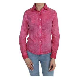 Ermanno Scervino Lang&auml;rmelige Polo-Bluse mit Kragen - - Blouses & Shirts - Damen - Rosa - S