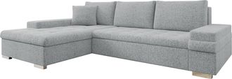 Mirjan24 Ecksofa Bangkok Mini Premium, Eckcouch mit Schlaffunktion und Bettkasten, L-Form Couch f&uuml;r Wohnzimmer, G&auml;stezimmer, Ottomane Universal (Corbett 82)