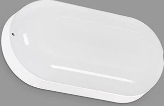 Telefunken Led Wandleuchte Innen, Led Deckenlampe, Werkstatt, Keller, Garage, Neutralweißes Licht, 15 W, 1550 Lm, 20 Cm, Weiß