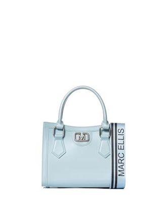 Marc Ellis Marc Ellis New York Sac à main pour femme Rubber 100% Rubber 19x15x10 cm, Ciel et argent mat, Taille unique