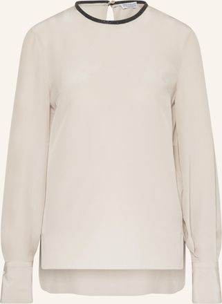 Brunello Cucinelli Brunello Cucinelli Blusenshirt Aus Seide beige
