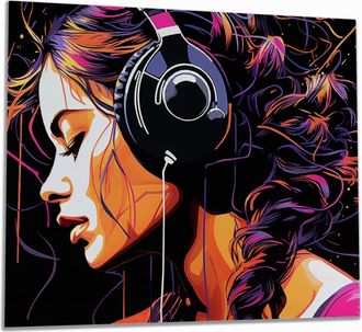 Wallario Herdabdeckplatte/Spritzschutz aus Glas, 1-teilig, 60x52cm mit 8mm hohen Füßen, für Ceran- und Induktionsherde, Klang der Emotionen