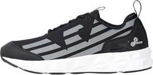 Emporio Armani Baskets noires pour homme avec logo imprimé, Noir, 41 1/3 EU