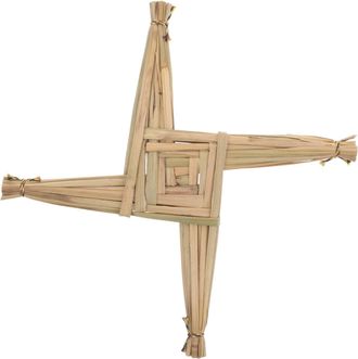 Angoily Handgewebtes Irisches Strohkreuz Traditioneller Vierarmiger St - -Kreuz f&uuml;r Rustikaler Wand Tischdekor f&uuml;r Kirche Einfahrt Bauernhaus Saisonales Irisc