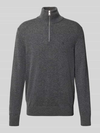 Marc O'Polo Regular Fit Troyer aus Baumwoll-Schurwoll-Mix