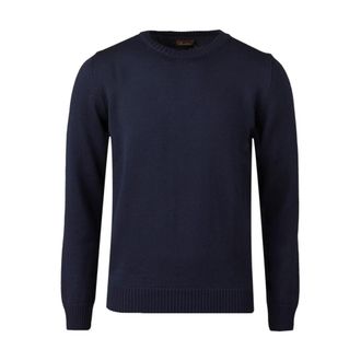 Stenstr&ouml;ms Feinstrickpullover aus Merinowolle mit Rundhalsausschnitt - - Knitwear - Herren - Blau - 2XL