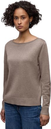 Street One Basic Pullover Mocha Glow Mel. 40