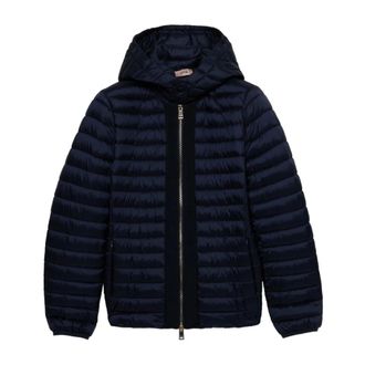 Oltre Femme, Vestes, Bleu, Taille: 40 FR Doudoune l&eacute;g&egrave;re avec capuche d&eacute;tachable