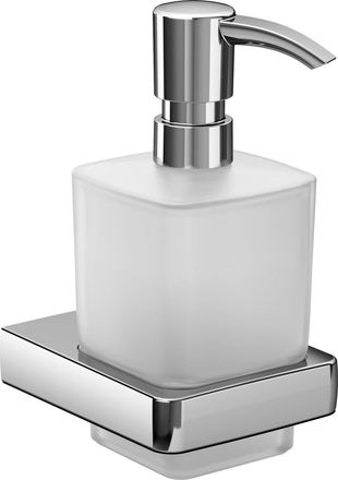Emco Trend Seifenspender für Flüssigseifen, Glas satiniert, Inhalt 155ml, Badaccessoires, Wandmontage, 22100101, Grau