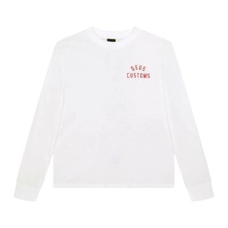 Deus Homme, Sweatshirts et sweats &agrave; capuche, Blanc, Taille: M Engineer Ls