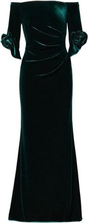 Adrianna Papell Abendkleid Off Shoulder Velvet Gown Formbetontes und ma&szlig;geschneidertes Abendkleid aus weichem Samt