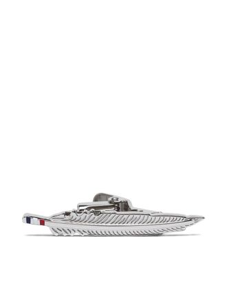 Thom Browne Brosche mit Federmotiv - Silber