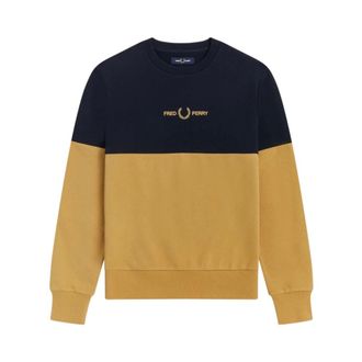 Fred Perry Homme, Sweatshirts et sweats à capuche, Multicolore, Taille: M SweaT-shirt Color Block avec Logo Brodé