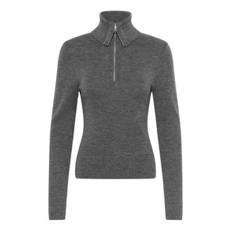 Gestuz GZasia High Neck - - Knitwear - Damen - Grau - L