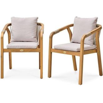 DCB Garden Lot de 2 fauteuils de jardin - DCB GARDEN - Serena-FT