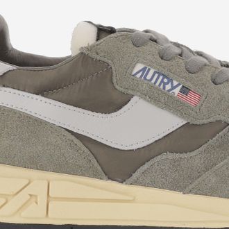 Autry Mens Sneakers Reelwind Low Olive Green Leather Trainers