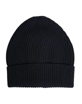 Dolce & Gabbana Mens Cashmere Ribbed Knit Beanie Black