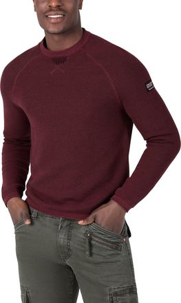 Timezone Herren Spiral Knit Crewneck Pullover, Amarone red, L