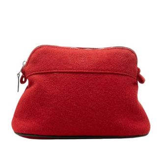 Herm&egrave;s Pre-owned Wool Pouch - - Pre-owned - Damen - Rot - ONE SIZE