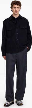 Arket Overshirt Aus Wollmischung -Blau