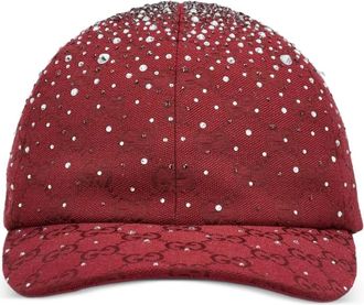 Gucci Baseballkappe mit GG-Jacquardmuster - Rot