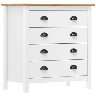 vidaXL Vidaxl - Buffet Hill Blanc 79x40x80 cm Bois de pin solide