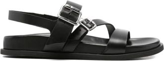 Guglielmo Rotta Femme, Chaussures, Noir, Taille: 39 EU Tours Ranch Flat Sandal