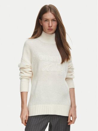 Tommy Hilfiger Rollkragenpullover Heritage W0WW52180 Creme Regular Fit