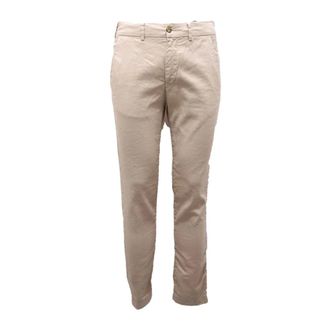 Cruna Homme, Pantalons, Beige, Taille: S Pantalon en mélange de lin, fabriqué en Italie