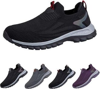 Generic Baskets d&eacute;contract&eacute;es et confortables &agrave; enfiler pour femme - L&eacute;g&egrave;res et respirantes - En maille - Antid&eacute;rapantes - Pour la marche, la gym, le fitness 