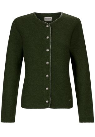 Stockerpoint Marissa Damen Trachtenstrickjacke, Moosgr&uuml;n Grau, 38