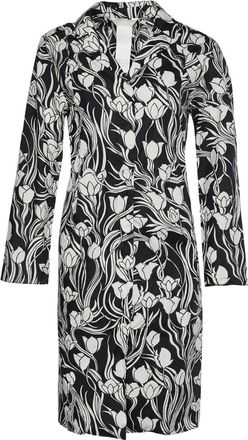 Max Mara robe courte pre-owned &agrave; fleurs (ann&eacute;es 1950) - Noir