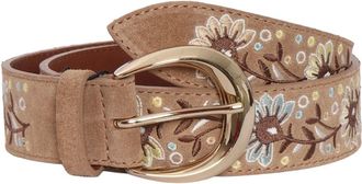 Orciani Femme, Accessoires, Brun, Taille: 80 CM Floral Embroidered Belt