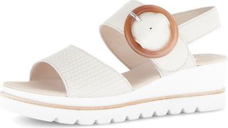 Gabor Damen Riemchensandalen, Frauen Sandalen,Sommersandalen,flach,Sommerschuhe,Freizeitschuhe,offene Schuhe,Strandschuhe,Panna,40.5 EU / 7 UK