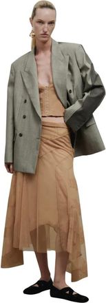 Erika Cavallini Semi Couture Femme, Vestes, Vert, Taille: 36 FR Blazer crois&eacute; en tissu double