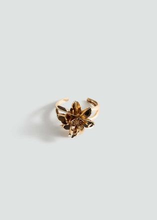 Mango Floraler Armreif gold - Damen - Einheitsgr&ouml;&szlig;e - MANGO