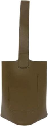 Loewe Pre-owned Sac seau Pebble en cuir de veau lisse- sac bandouli&egrave;re - Femme - Pre-owned - Vert - Taille: ONE Size