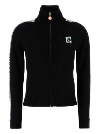 Casablanca cardigan à détails rayés - Noir