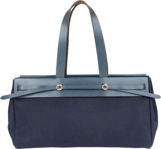 Herm&egrave;s Crossbody Bags - Hermes Classic Cotton Cabas Handbag - Gr. unisize - in Blau - f&uuml;r Damen