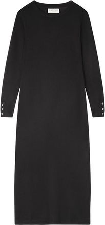 Springfield Damen 1338695 midi Strick-mit Knöpfe und Manschetten, Standardschwarz, L