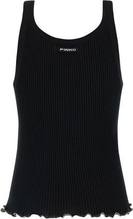 Pinko Pinko, Femme, Tops, Noir, Taille: 38 FR Mulinello Knit Top