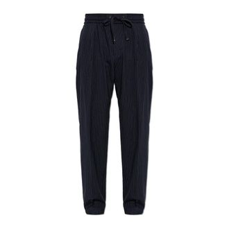 Dolce & Gabbana Wollhose mit Nadelstreifenmuster - - Trousers - Herren - Blau - S