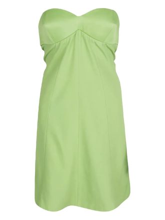Emporio Armani robe-bustier à coupe courte - Vert