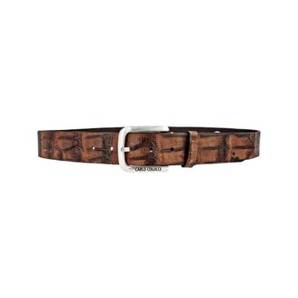Carlo Colucci Edler G&uuml;rtel aus echtem Kaimanleder - - Accessories - Herren - Braun - 95 CM