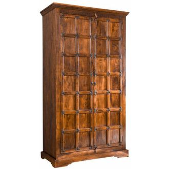 Massivmoebel24 Wohnschrank Akazie 115x60x212 honig lackiert OXFORD 0422