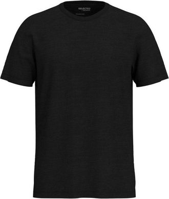Selected Kurzarmshirt SLHASPEN SLUB SS O-NECK