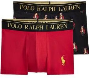 Polo Ralph Lauren Lot de 2 boxers en coton m&eacute;lang&eacute;