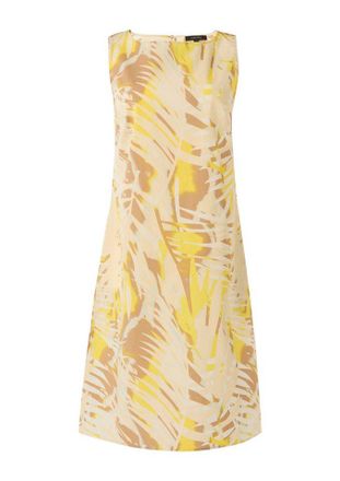 Comma Minikleid Kleid Gemustertes Baumwollkleid im Relaxed Fit